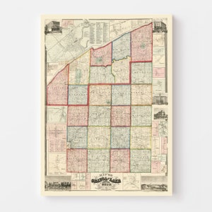 Geauga County Map 1857, Vintage Geauga County Map, Old Geauga County ...