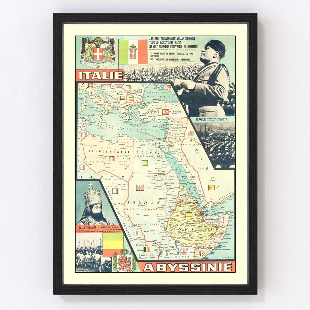Italy Map 1935, Vintage Italy Map, Old Italy Art, Wall Art Gift for ...