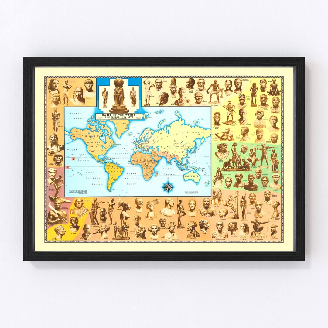 World Map 1944, Vintage World Map, Old World Art, Wall Art Gift for ...
