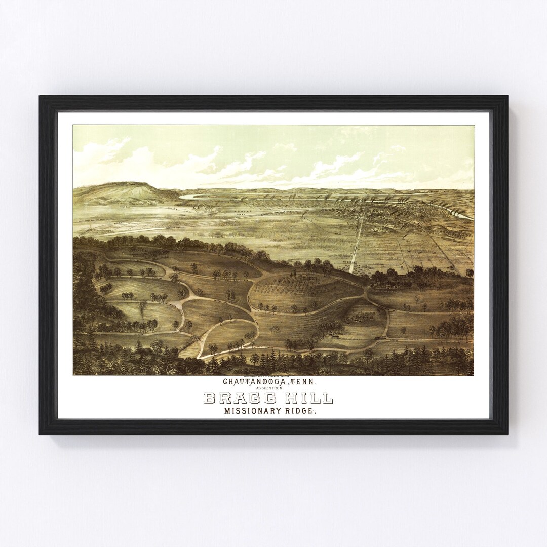 Chattanooga Map 1887, Vintage Chattanooga Map, Old Chattanooga ...