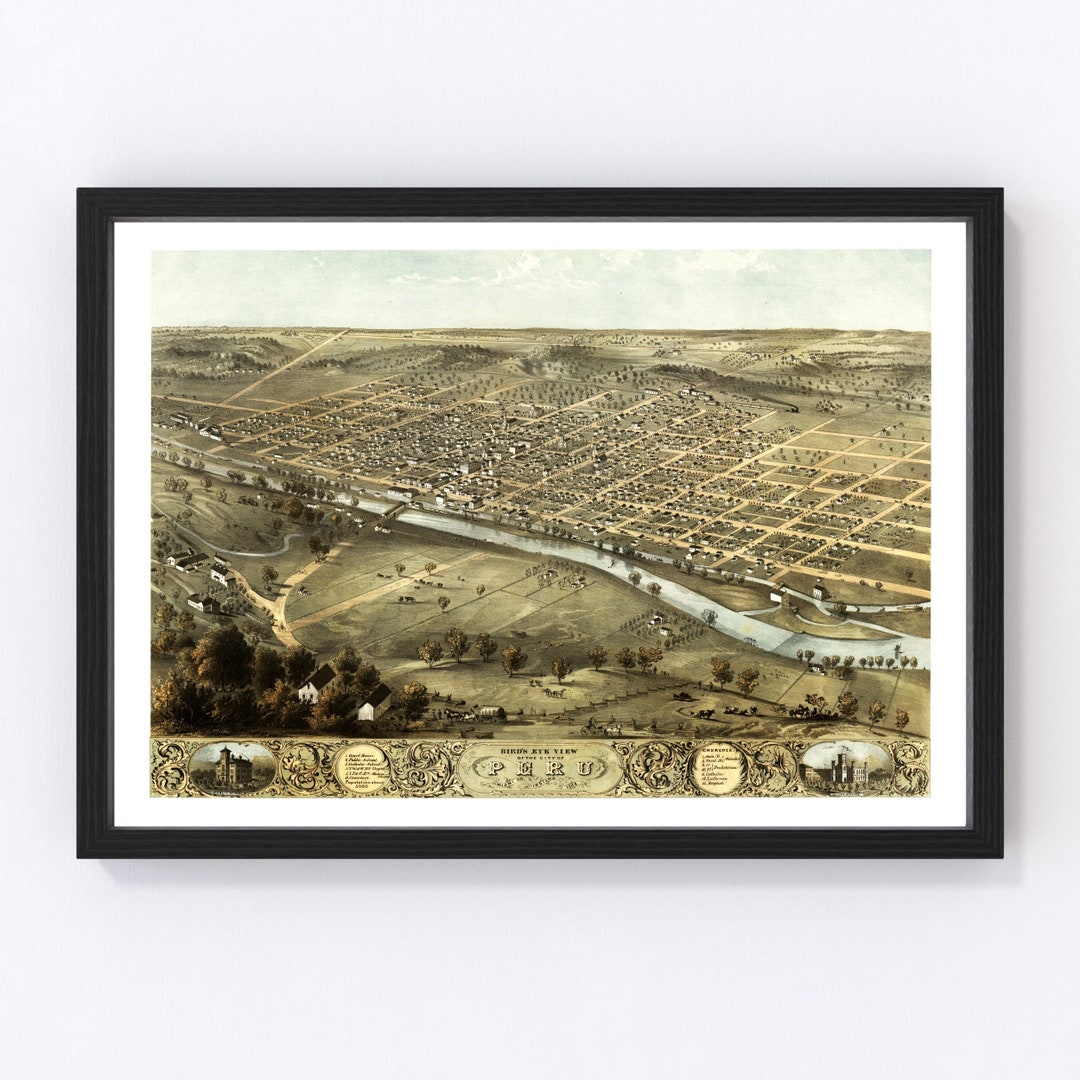 Peru Map 1868, Vintage Peru Map, Old Peru Indiana Art, Wall Art Gift ...