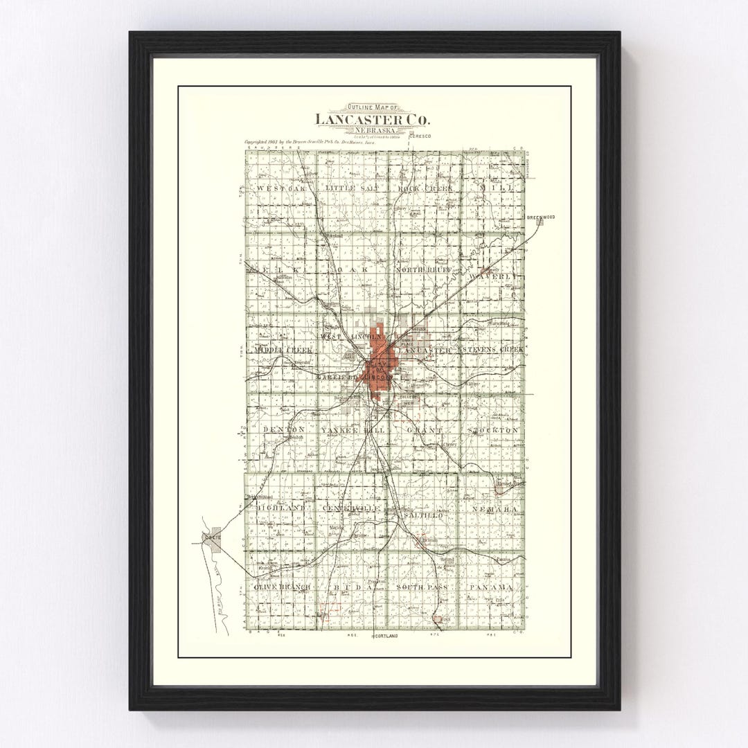 Lancaster County Map 1903, Vintage Lancaster County Map, Old Lancaster ...