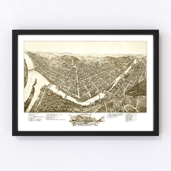 Franklin Map 1901 Old Map of Franklin Pennsylvania Art - Etsy