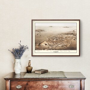 Veracruz Map 1862 Old Map of Veracruz Mexico Art Vintage Print Framed ...