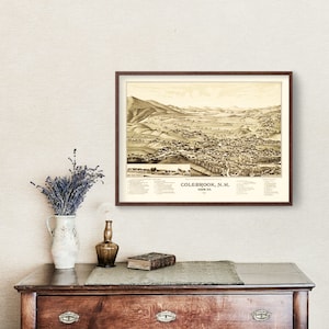 Colebrook Map 1887 Old Map of Colebrook New Hampshire Art Vintage Print ...