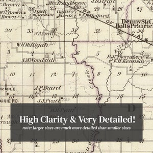 Perry County Map 1876, Vintage Perry County Map, Old Perry County ...