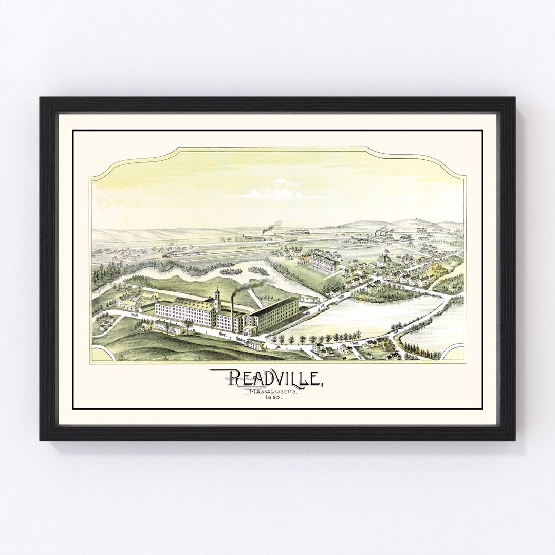 Readville Map 1893 Old Map of Readville Massachusetts Art Vintage Print ...