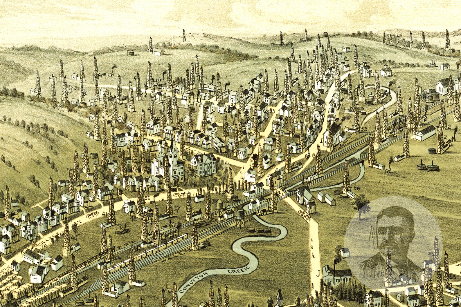 Vintage Scio Map 1899 Old Map of Scio Ohio Historical Wall | Etsy