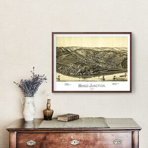 Mingo Junction Map 1899, Vintage Mingo Junction Map, Old Mingo Junction ...