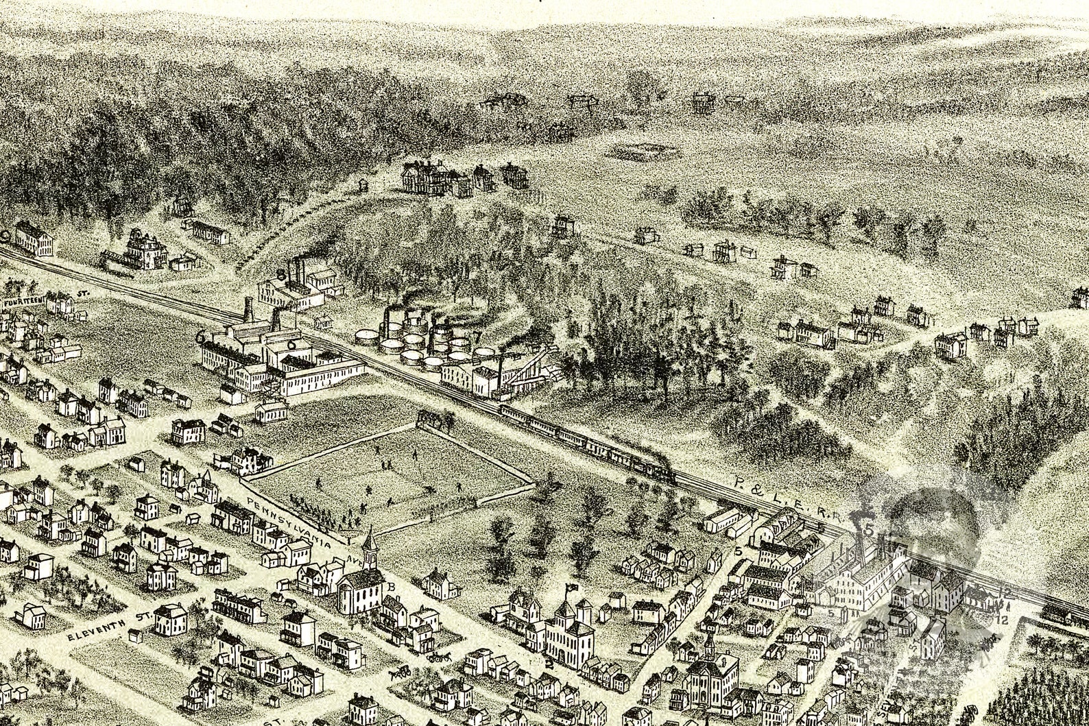 Vintage Monaca Map 1900 Old Map of Monaca Pennsylvania | Etsy