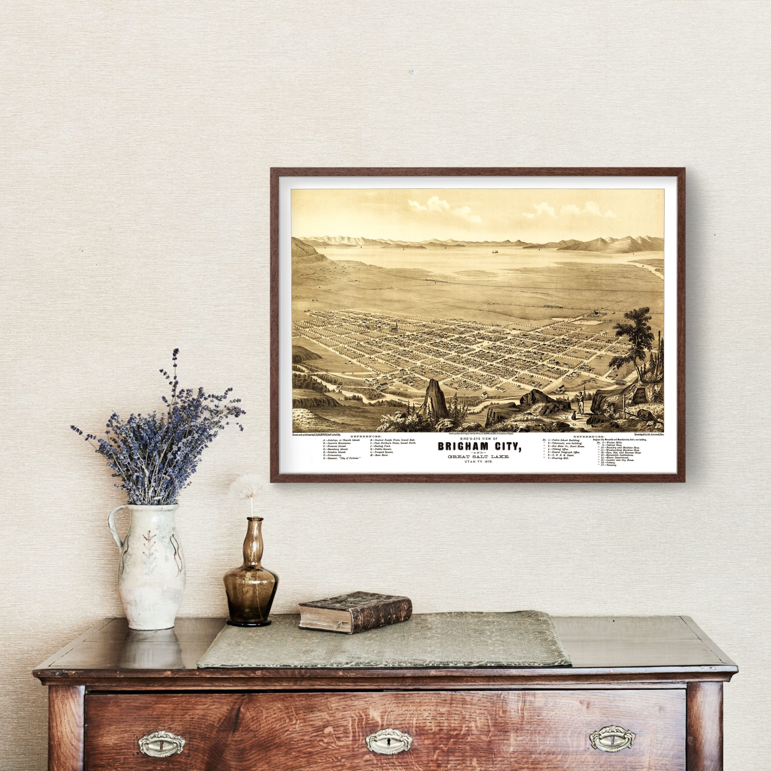 Brigham City Map 1875 Old Map of Brigham City Utah Art - Etsy