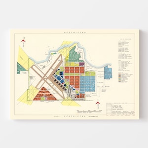 Keesler Air Force Base Vicinity Map 1950, Vintage Keesler Air Force ...