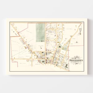 Doylestown Map 1891 Old Map of Doylestown Pennsylvania Art Vintage ...