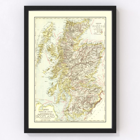 Loch Ness Map 1665 Old Map Of Loch Ness Scotland Art, 58% OFF