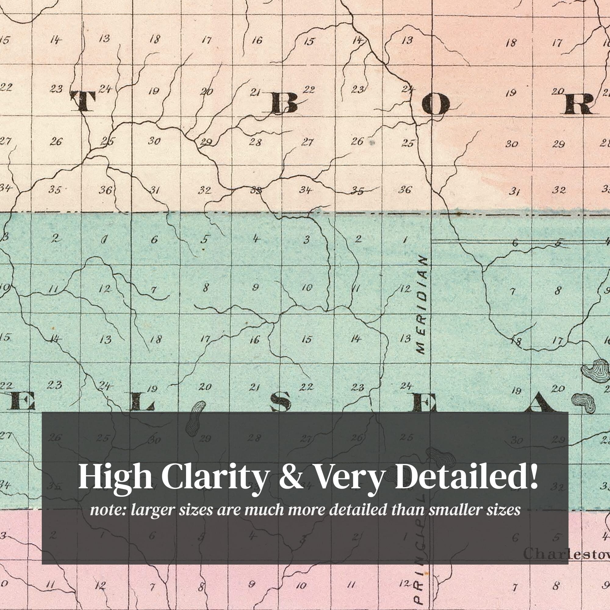 Taylor County Map 1878, Vintage Taylor County Map, Old Taylor County ...