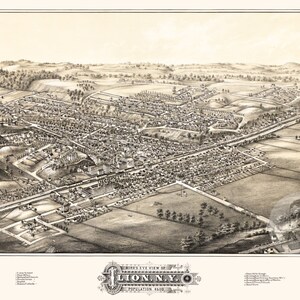 Vintage Ilion Map 1881 Old Ilion New York Map Historic NY | Etsy