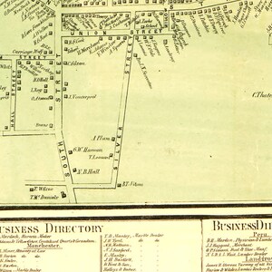 Vintage Bennington County Map 1856 Bennington County VT Land | Etsy