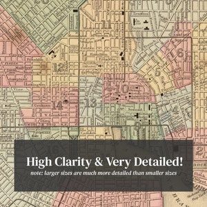 Baltimore Map 1870 - Old Map of Baltimore Maryland Art Vintage Print ...