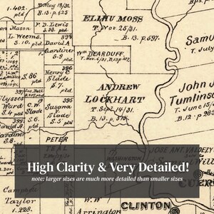 De Witt County Texas Map 1881 Old Map of De Witt County Texas Art ...