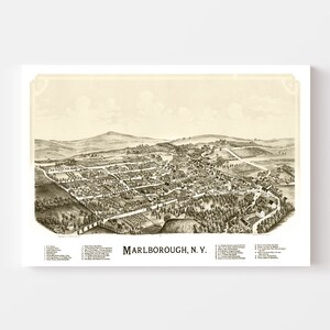 Malborough Map 1891 Old Map of Malborough New York Art Vintage Print ...