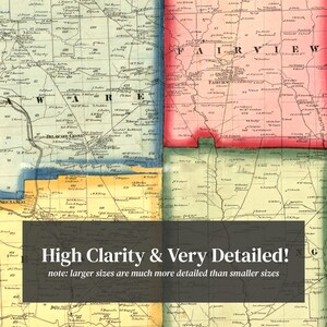 Mercer County Map 1860, Vintage Mercer County Map, Old Mercer County ...