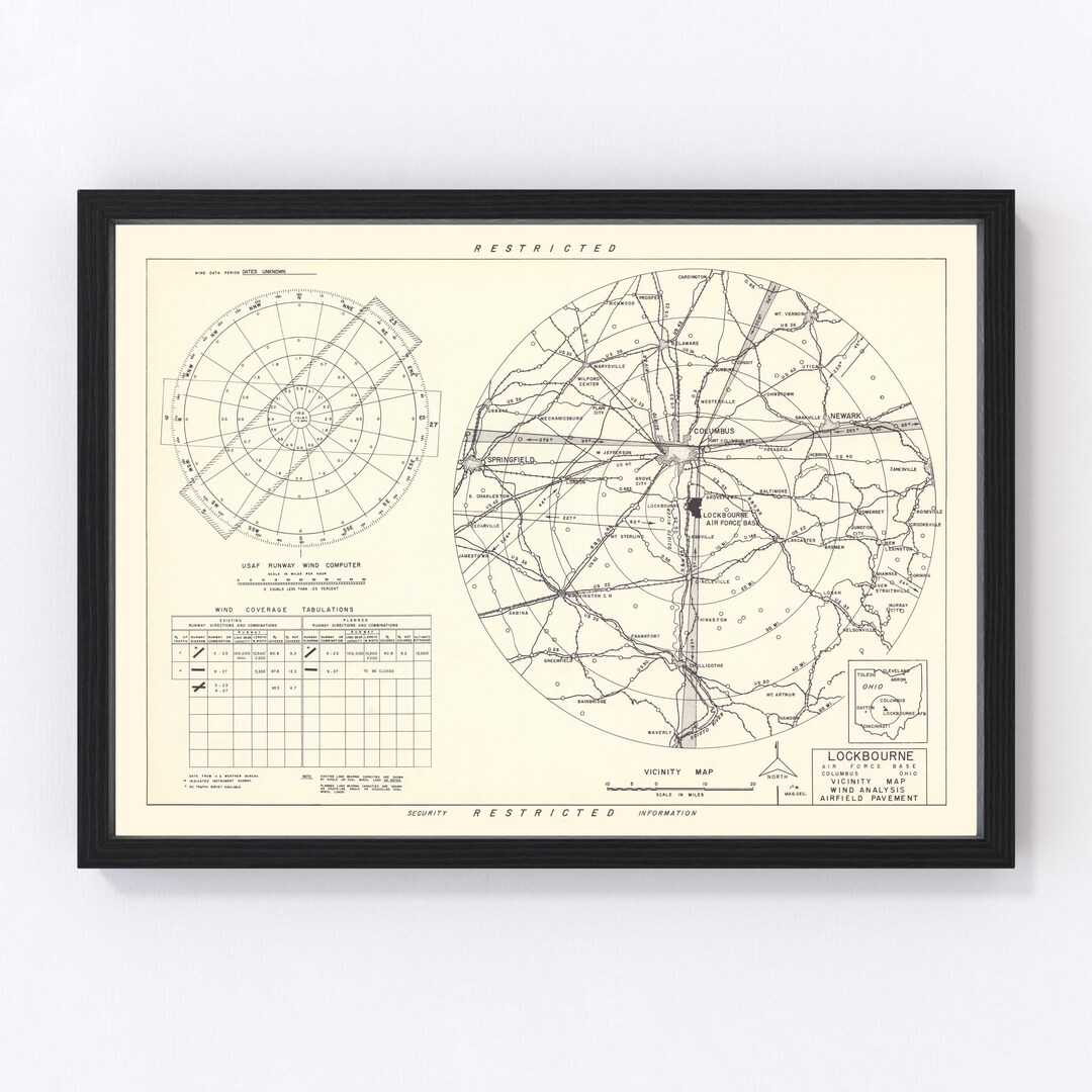 Macdill Air Force Base Vicinity Map 1951, Vintage Macdill Air Force ...