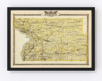 Madison Map Genealogy - Etsy