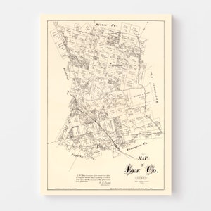 Lee County Texas Map 1879 Old Map of Lee County Texas Art Vintage Print ...
