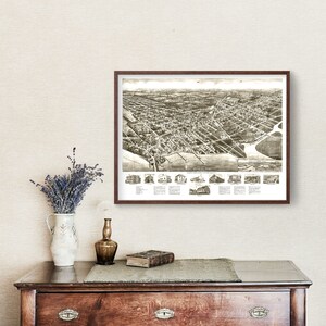 Somers Point Map 1925 - Old Map of Somers Point New Jersey Art Vintage ...