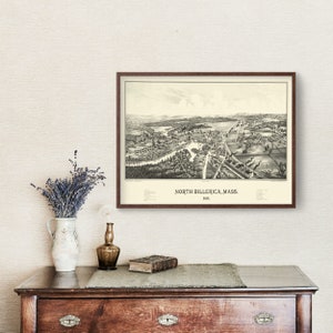 North Billerica Map 1887 - Old Map of North Billerica Massachusetts Art ...