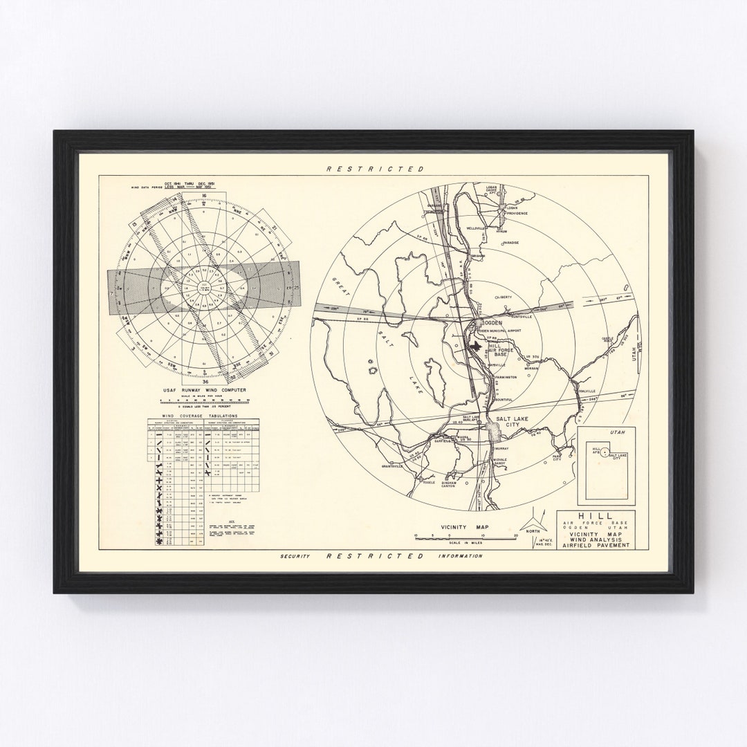 Kelly Air Force Base Map 1952, Vintage Kelly Air Force Base Map, Old ...