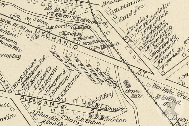 Vintage Lancaster Map from 1892 Old New Hampshire Map | Etsy