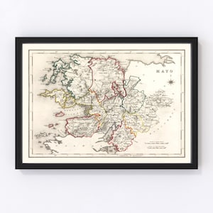 Mayo County Ireland Map 1846 - Old Map of Mayo County Ireland Ireland ...