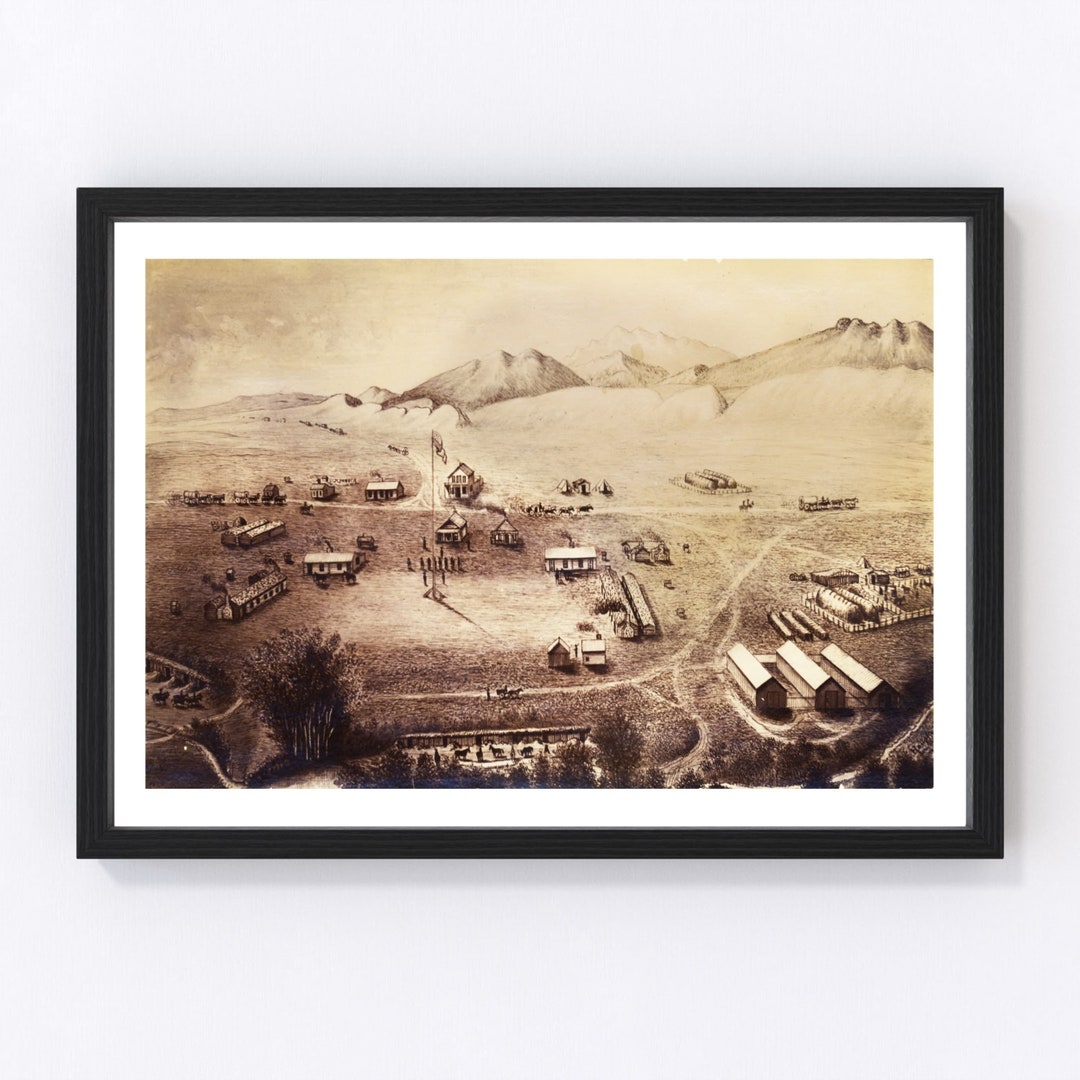 Fort Collins Map 1865, Vintage Fort Collins Map, Old Fort Collins ...