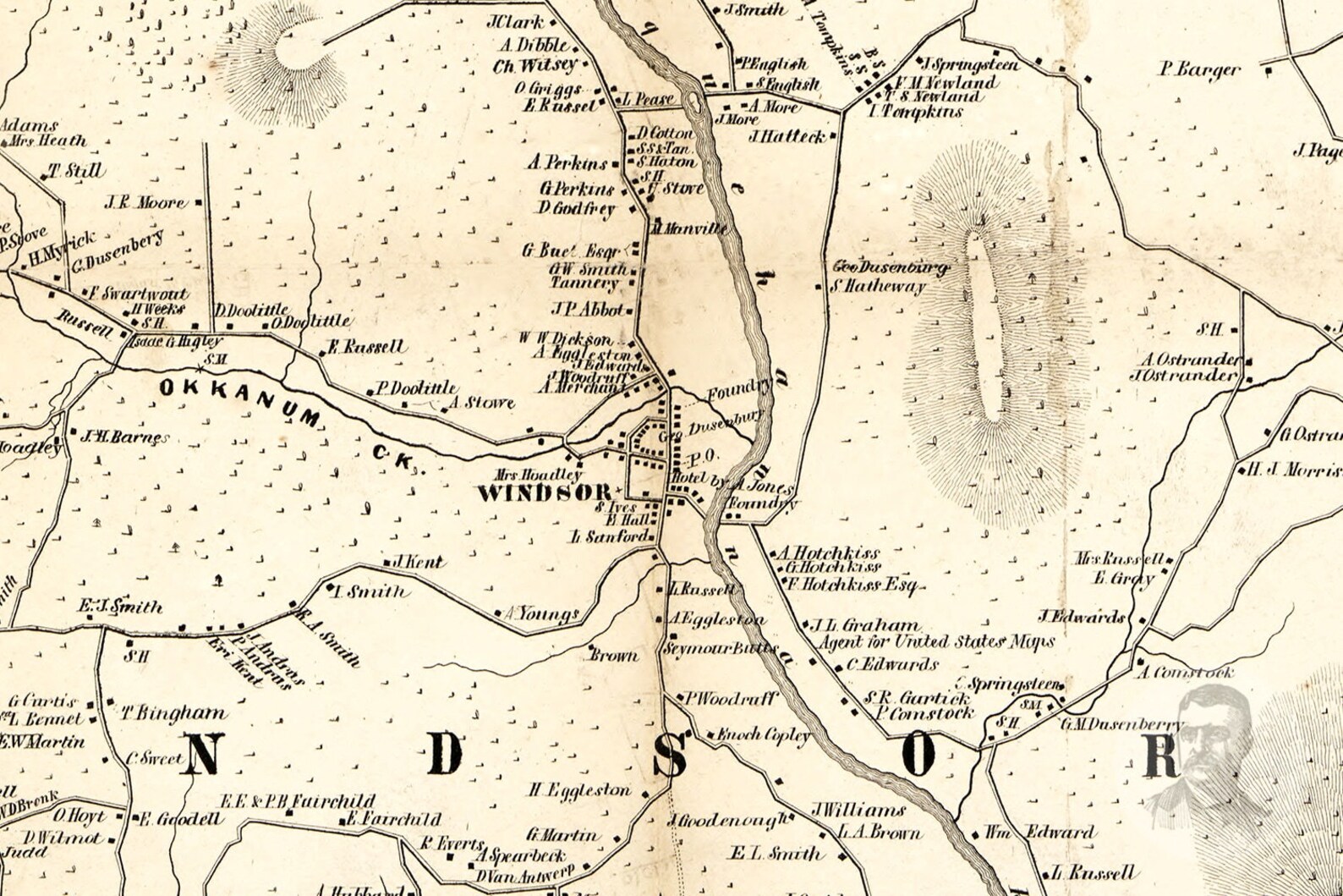 Vintage Broome County Map 1855 Old Map of Broome County New | Etsy