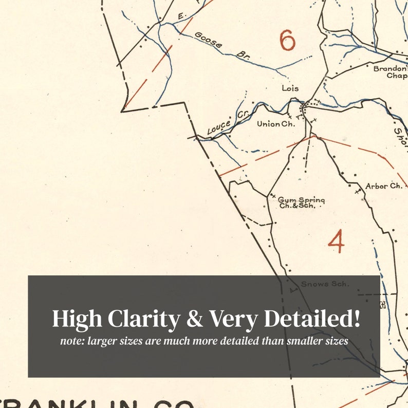 Moore County Map 1935, Vintage Moore County Map, Old Moore County ...