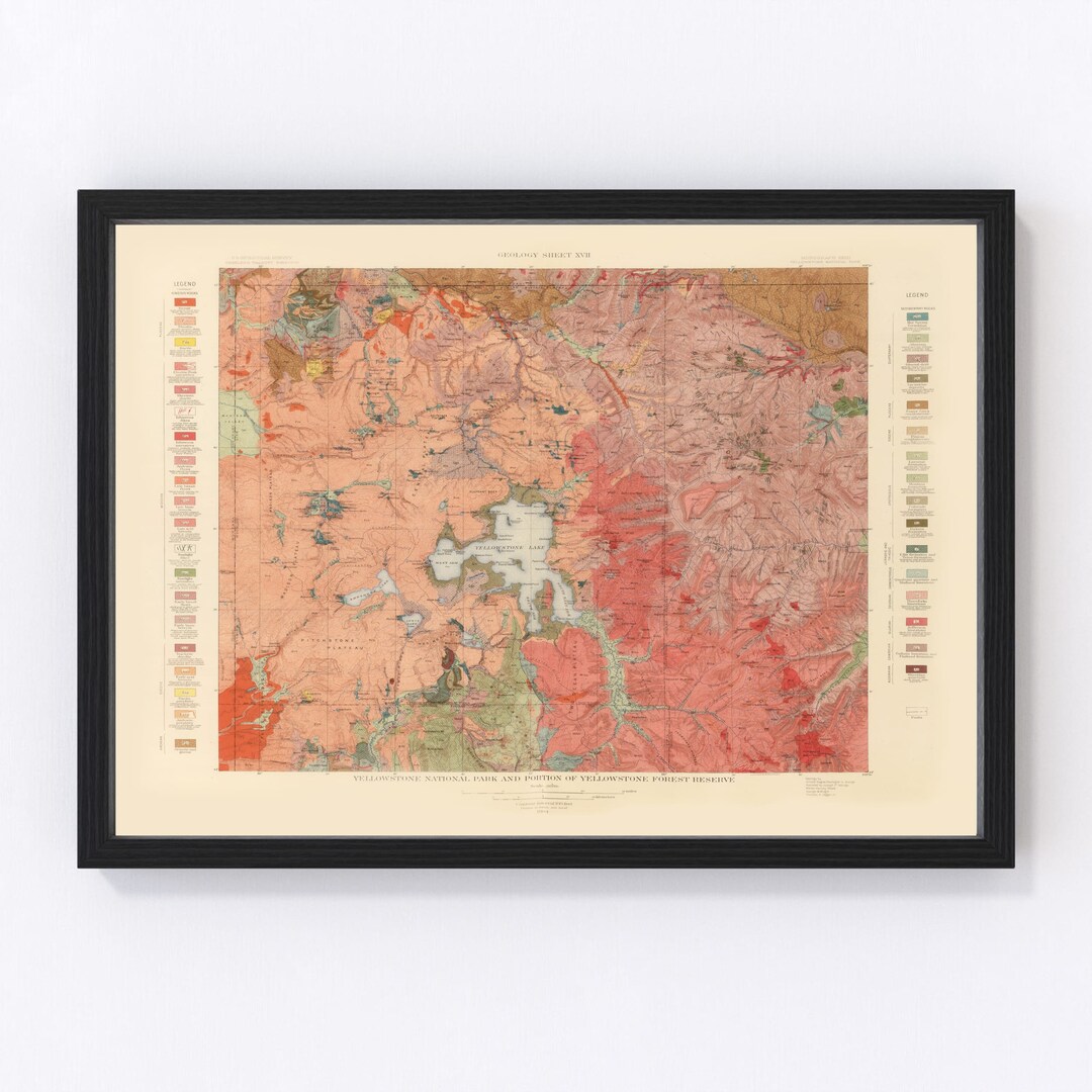 Yellowstone National Park Map 1904 - Old Map of Yellowstone National ...