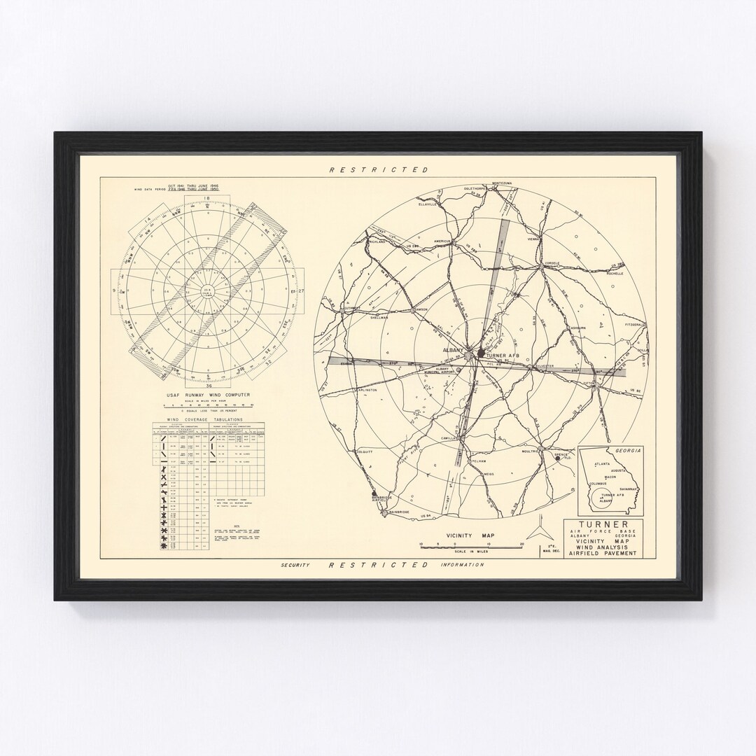 Walker Air Force Base Map 1951, Vintage Walker Air Force Base Map, Old ...