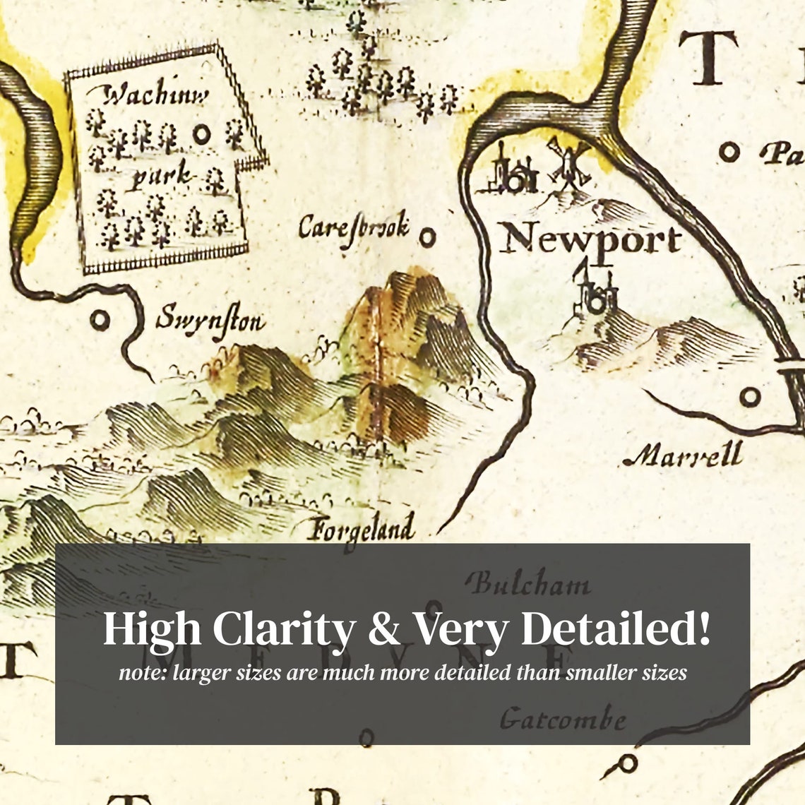 The Isle of Wight Map 1665 Old Map of the Isle of Wight - Etsy