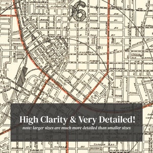Atlanta Map 1912 - Old Map of Atlanta Georgia Art Vintage Print Framed ...