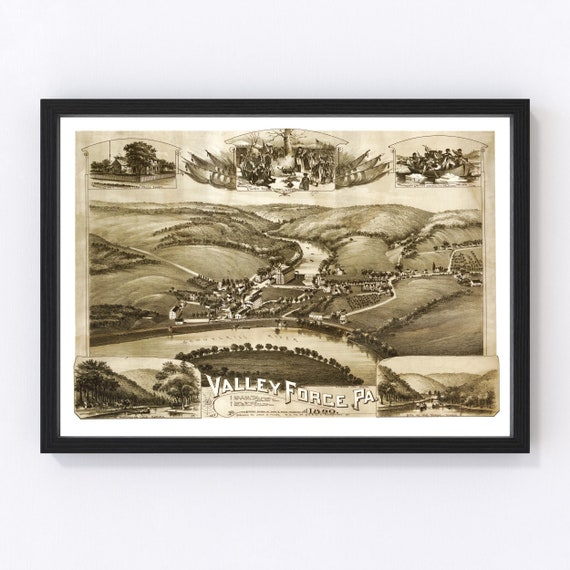 Valley Forge Map 1890 Old Map of Valley Forge Pennsylvania - Etsy