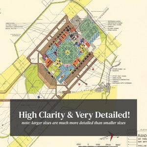 Randolph Air Force Base Map 1950 Old Map of Randolph Air Force Base Art ...