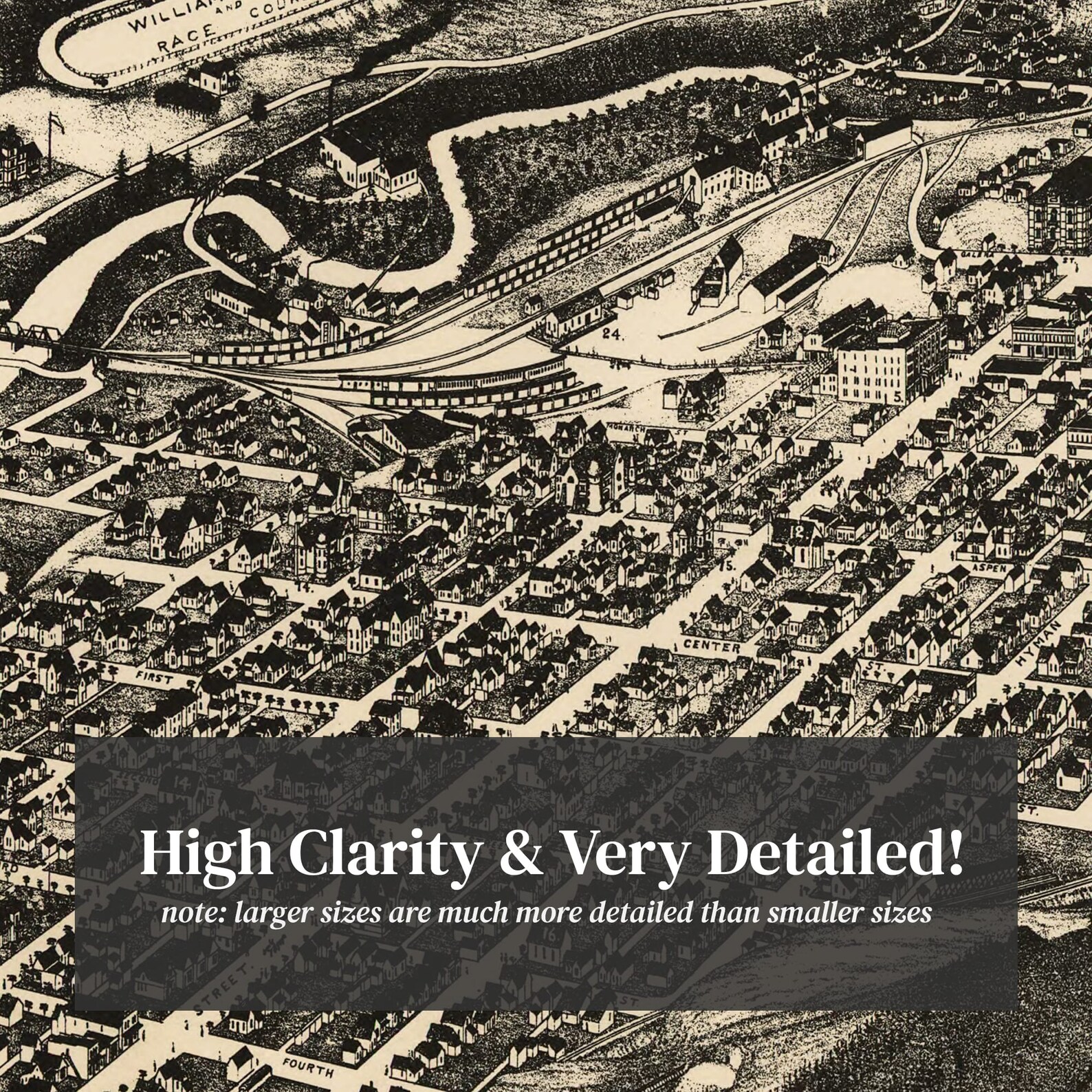 Aspen Map 1893 - Old Map of Aspen Colorado Art Vintage Print Framed ...