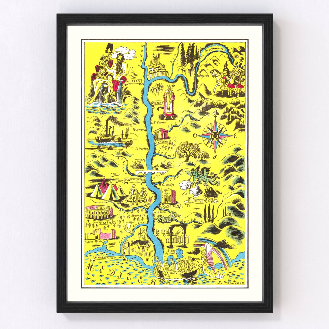 St Maries De La Mer Map 1938 Old Map of Saint Maries De La Mer France ...