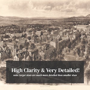 Yale University Map 1906 - Old Map of Yale University Art Vintage Print ...