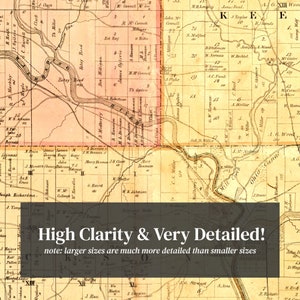 Coshocton County Map 1850, Vintage Coshocton County Map, Old Coshocton ...