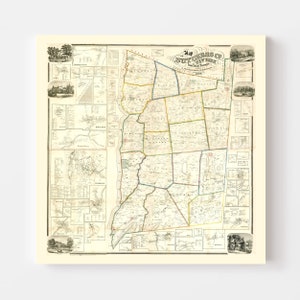 Dutchess County New York Map 1858 - Old Map of Dutchess County New York ...