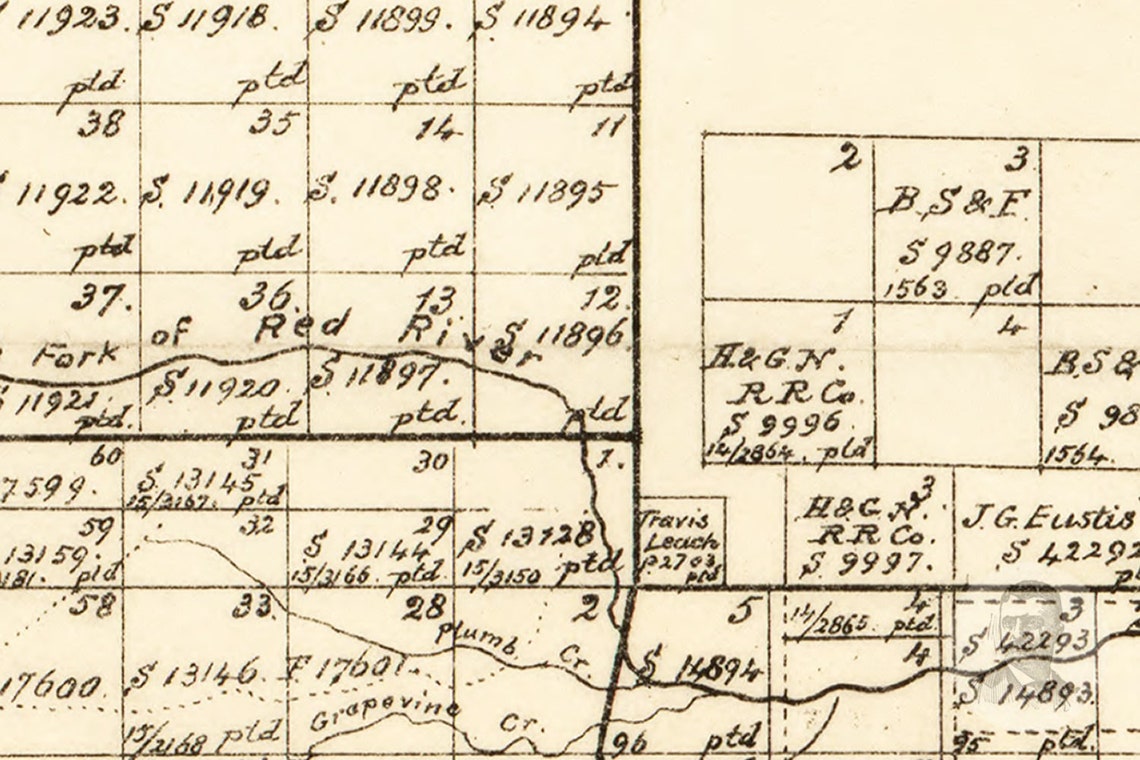 Vintage Gray County Map 1888 Old Map of Gray County Texas | Etsy