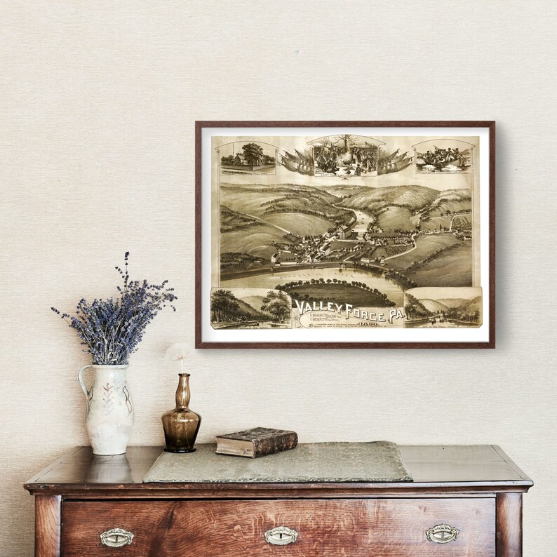 Valley Forge Map 1890 Old Map of Valley Forge Pennsylvania - Etsy