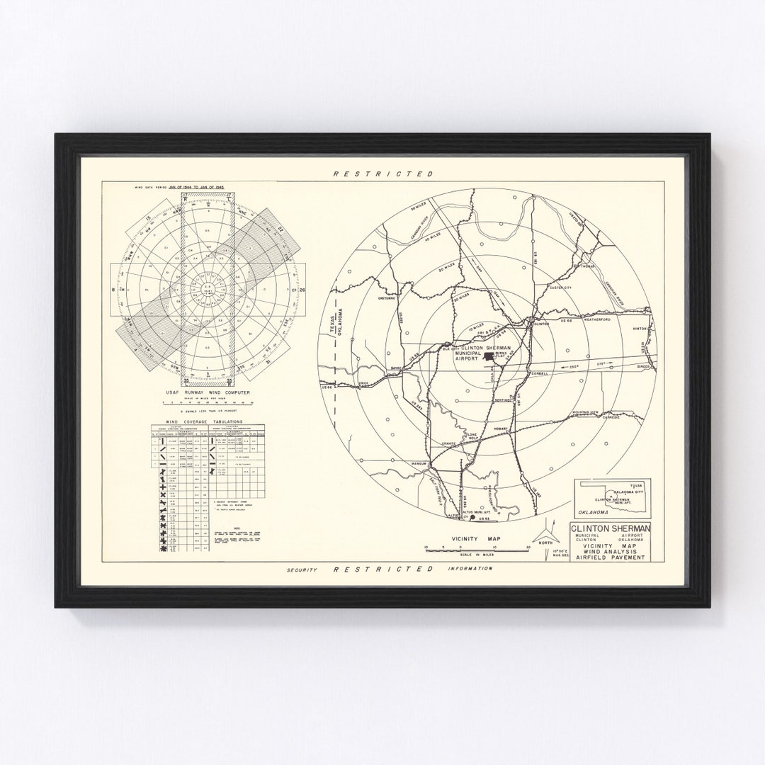Davis-monthan Air Force Base Map 1951, Vintage Davis-monthan Air Force ...